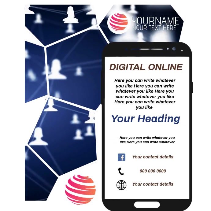 ONLINE MARKETING AD SOCIAL MEDIA DIGITAL Template | PosterMyWall