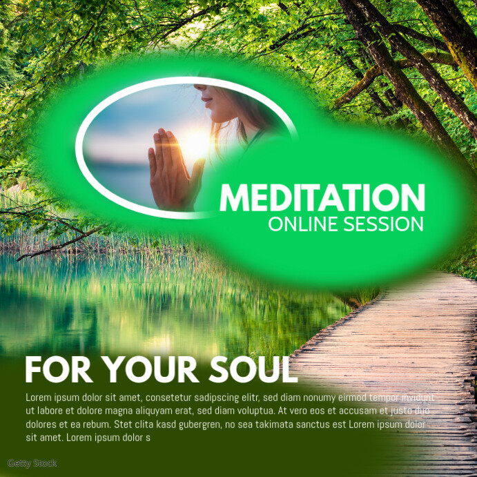 Online meditation session yoga spiritual ad Template | PosterMyWall