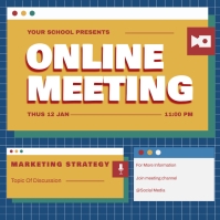 Google meet Online Classes Instagram Post Template | PosterMyWall
