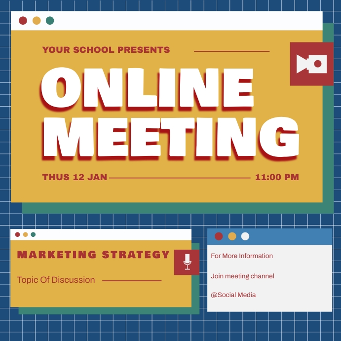 online meeting Template | PosterMyWall