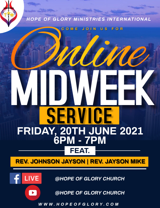 Online midweek service Template | PosterMyWall