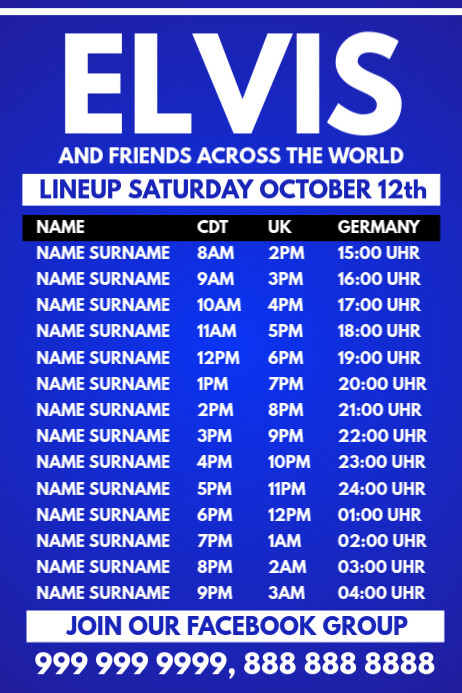 Copy of Online Music Play Schedule Template | PosterMyWall