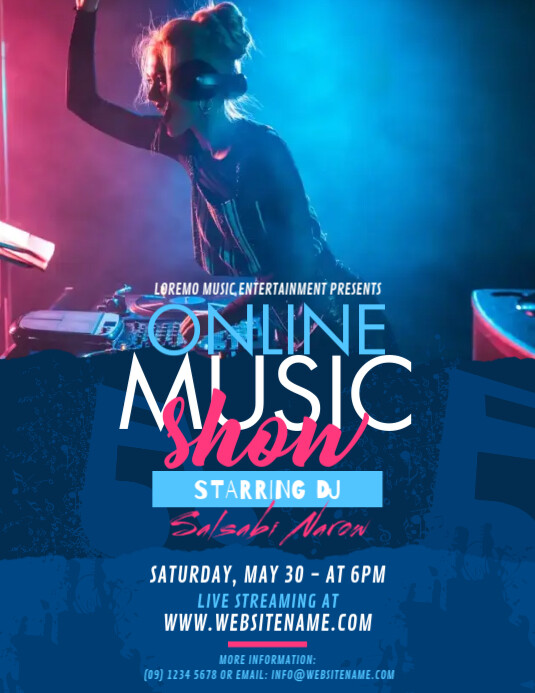 Online Music Show Flyer Template | PosterMyWall