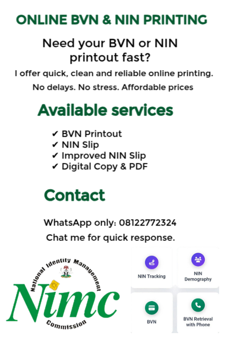 Online NIN and BVN service Template | PosterMyWall