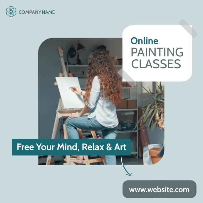 online painting classes advertisement instagr Template | PosterMyWall