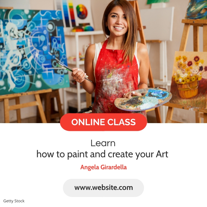 online painting classes advertising template | PosterMyWall