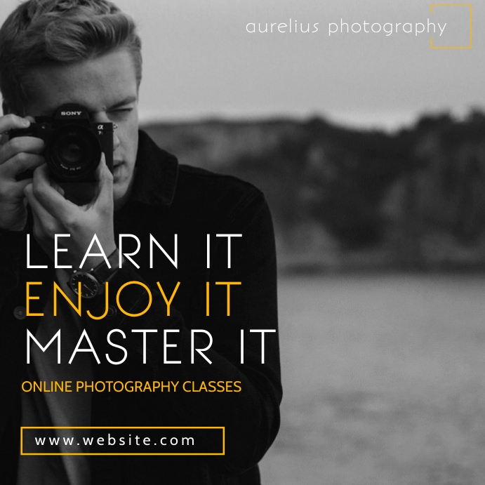 Online photography classes advertisement whit Template | PosterMyWall