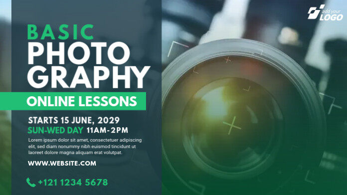 Online Photography Lessons Advert Template | PosterMyWall