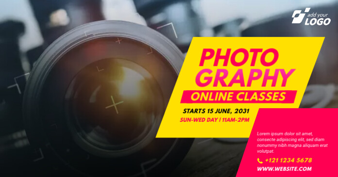Online Photography Lessons Template | PosterMyWall