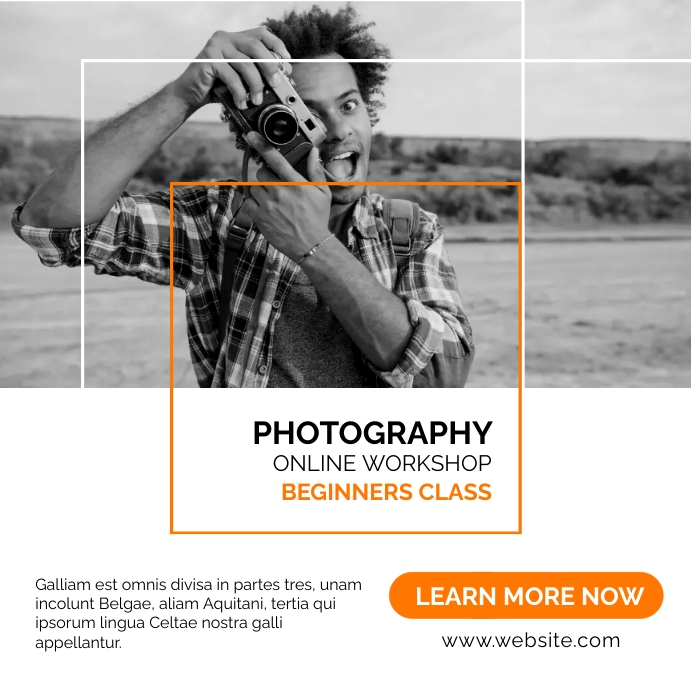 online photography workshop template design | PosterMyWall