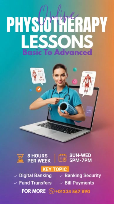 online physical therapy class Template | PosterMyWall