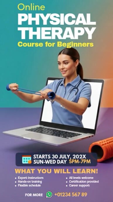 online physical therapy class Template | PosterMyWall
