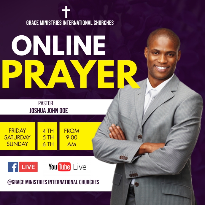 Copy of ONLINE PRAYER FLYER | PosterMyWall