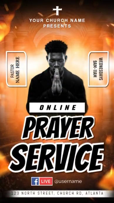 Online prayer service Template | PosterMyWall