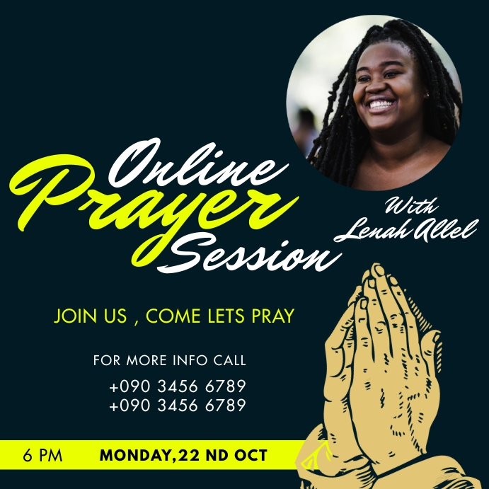 ONLINE PRAYER SESSION FLYER Template | PosterMyWall