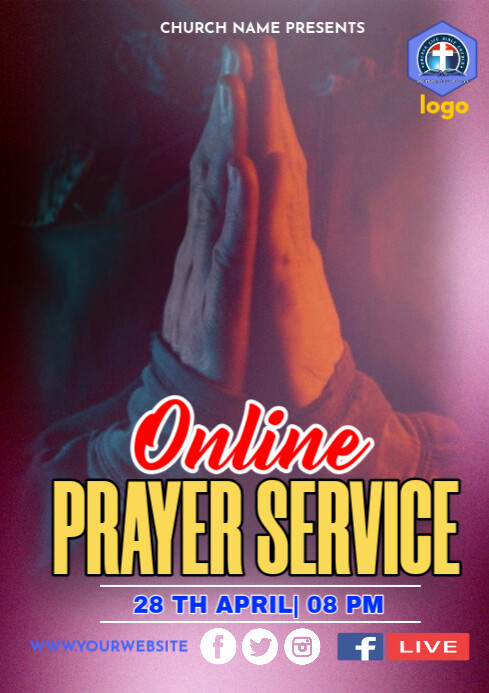 Copy of online prayers service | PosterMyWall