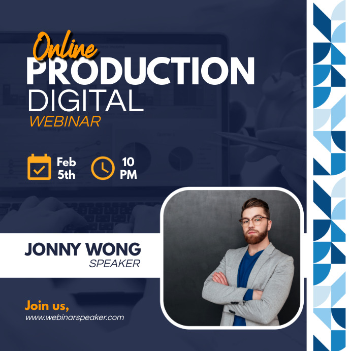 Online Production Digital Webinar Template | PosterMyWall