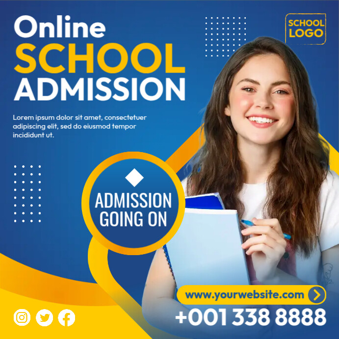 Copy of Online School Admission | PosterMyWall