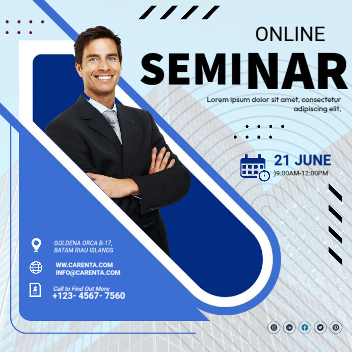 Online Seminar Template | PosterMyWall