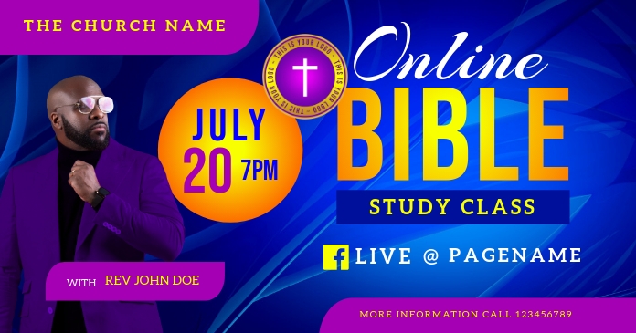 Copy of online session bible study | PosterMyWall