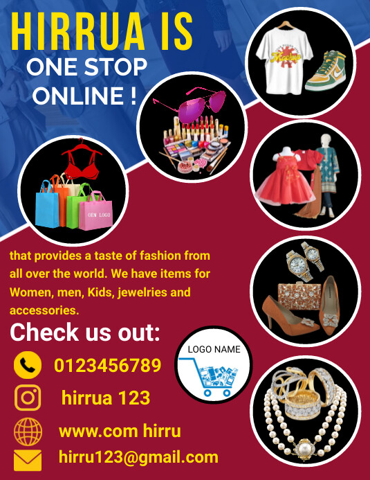 Online shopping store flyers Template | PosterMyWall