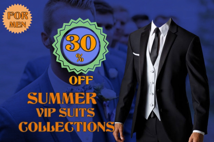 Online suit shop template | PosterMyWall