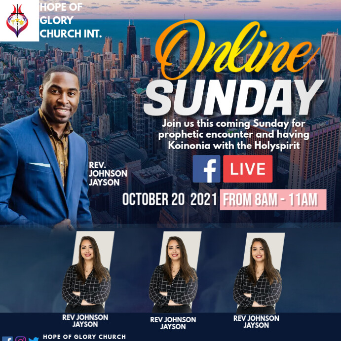 Online Sunday Template | PosterMyWall
