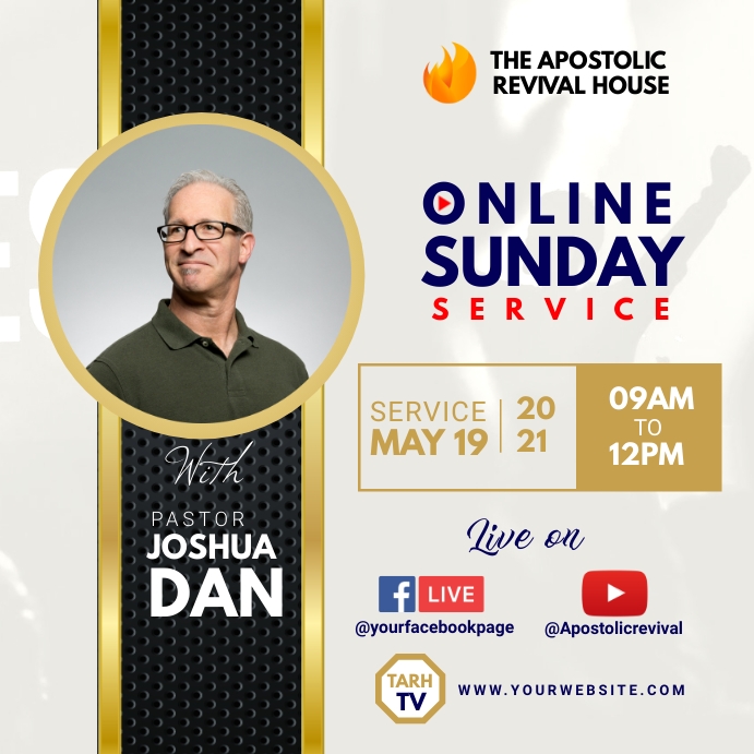 online sunday service Template | PosterMyWall