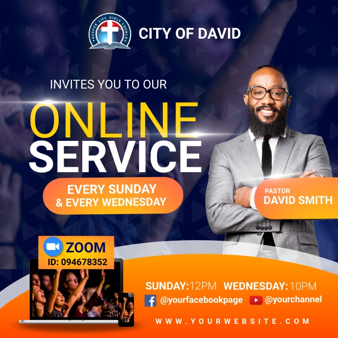 online sunday service Template | PosterMyWall