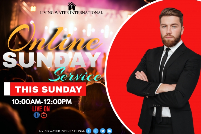 Online Sunday Service Template | PosterMyWall