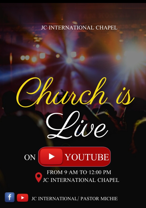 Online sunday service flyer template | PosterMyWall