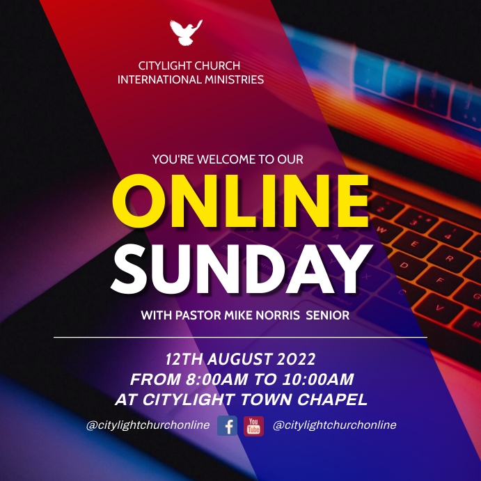 online sunday service flyer template | PosterMyWall