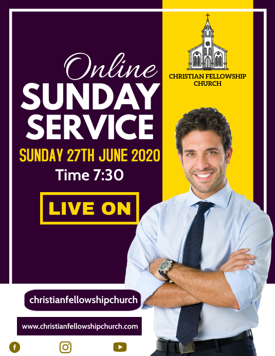 online sunday service template | PosterMyWall