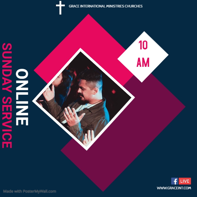 ONLINE SUNDAY SERVICE TEMPLATE | PosterMyWall