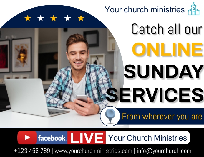 online sunday services Template | PosterMyWall