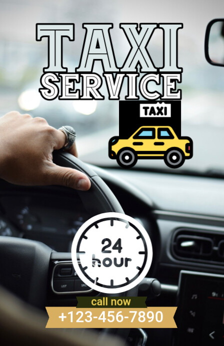 Online Taxi Services Ad Template | PosterMyWall