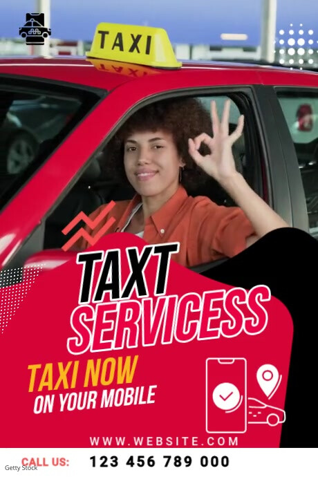 Online Taxi Services Ad Template | PosterMyWall