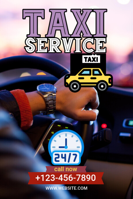 Copy of Online Taxi Services Ad Template | PosterMyWall