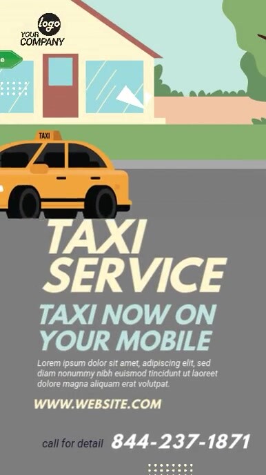Online Taxi Services Ad Template | PosterMyWall