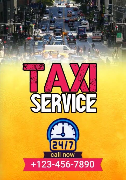 Plantilla de Online Taxi Services Ad Template | PosterMyWall