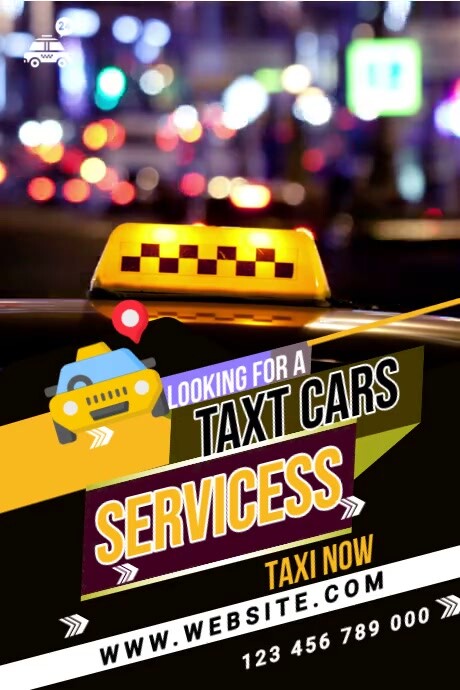 Plantilla de Online Taxi Services Ad Template | PosterMyWall