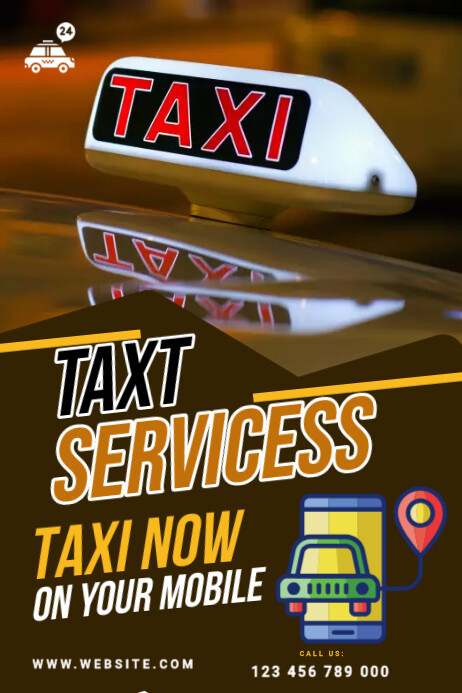 Modèle Online Taxi Services Ad Template | PosterMyWall