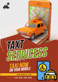 Online Taxi Services Ad Template | PosterMyWall