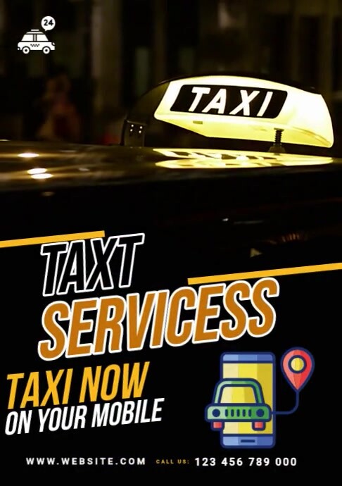 Online Taxi Services Ad Template | PosterMyWall