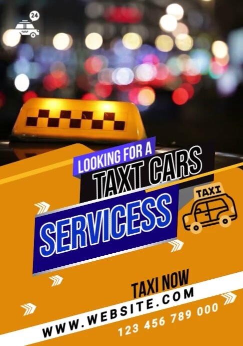 Online Taxi Services Ad Template | PosterMyWall