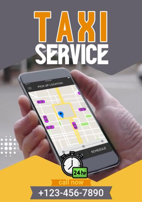 Online Taxi Services Ad Template | PosterMyWall