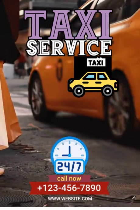 Online Taxi Services Ad Template | PosterMyWall