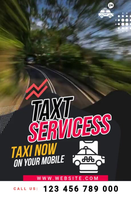 Plantilla de Online Taxi Services Ad Template | PosterMyWall