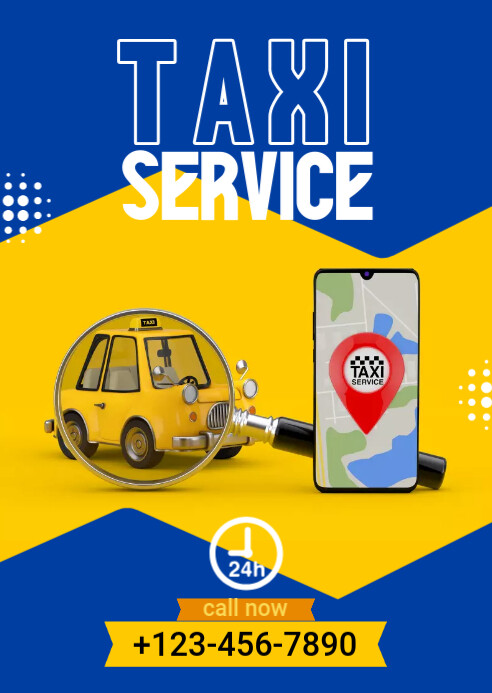 Online Taxi Services Ad Template | PosterMyWall