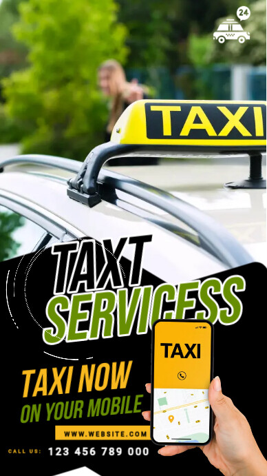 Online Taxi Services Ad Template | PosterMyWall